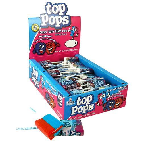 Top Pops Chewy Taffy Pops, Blazpberry, 16.9 Ounce - Walmart.com