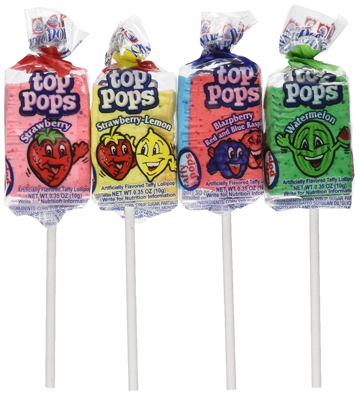 Top Pops Taffy pops Assorted Flavors 48ct - Walmart.com