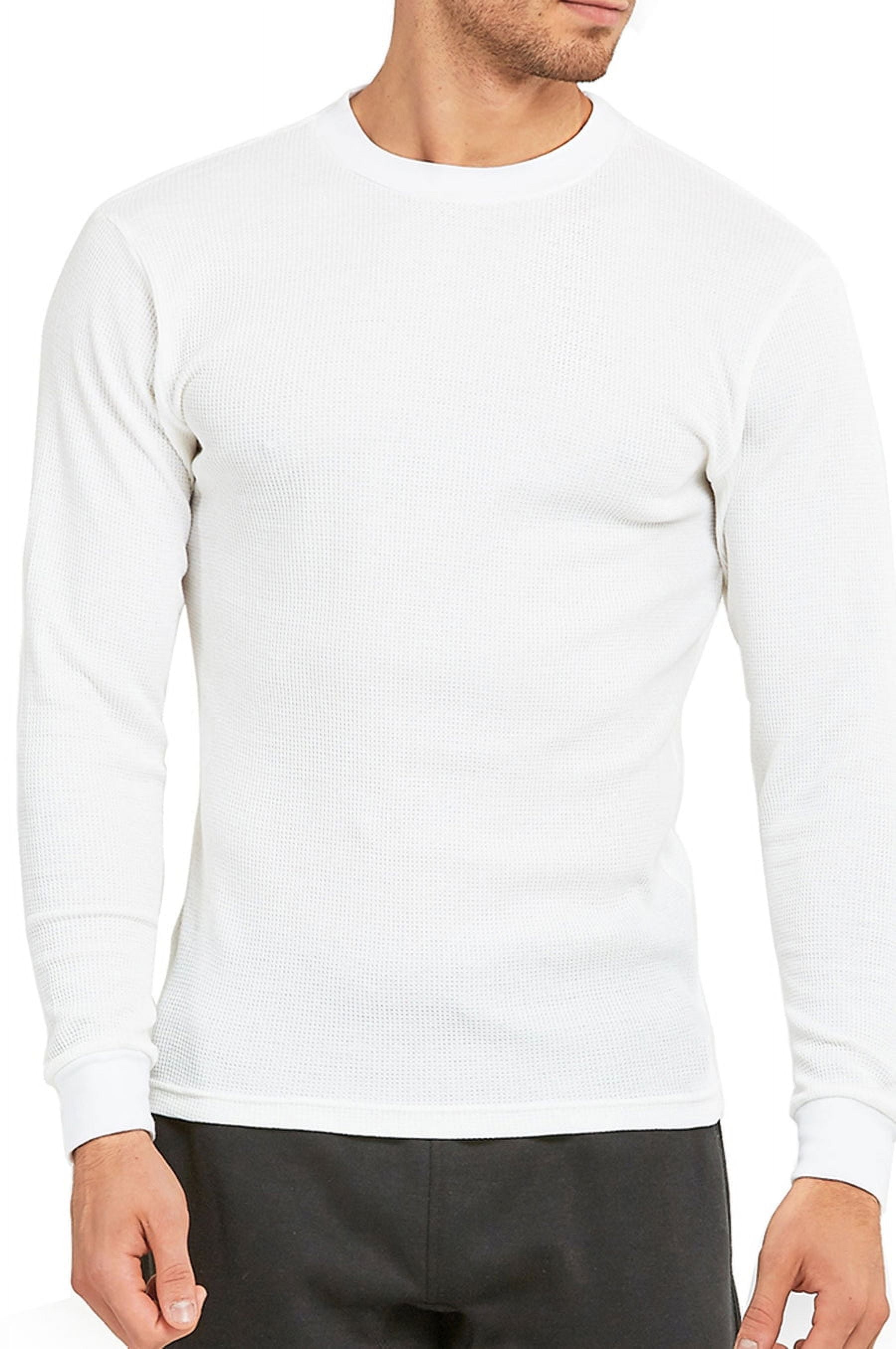 Top Pro Men's Heavyweight Thermal Shirt, Waffle Knit Cotton, Long ...