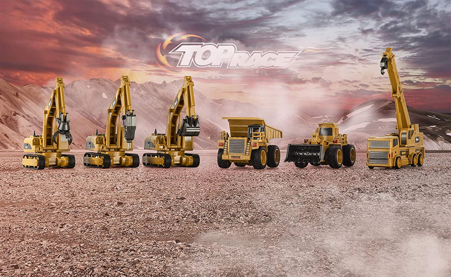 Top Race 4 Channel Mini Remote Control Excavator 1:64 Scale, Mini ...