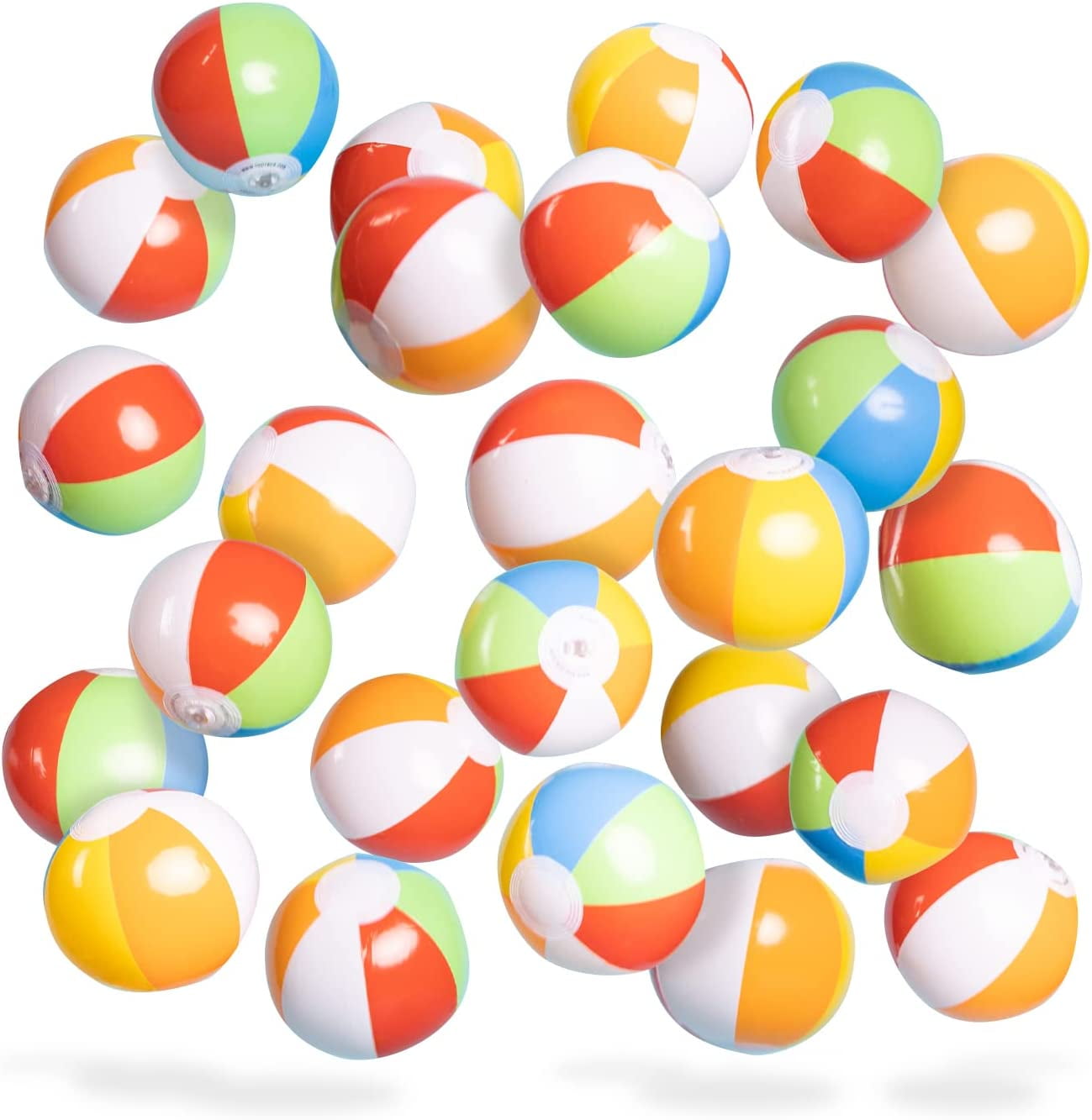 Free Shipping! Top Race Multi Pack Colorful Mini Beach Balls Rainbow ...
