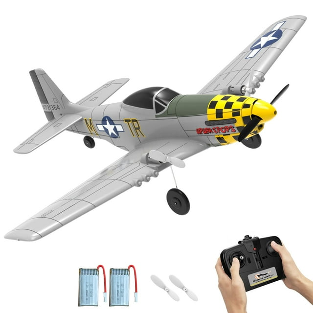 Top Race P-51 Mustang RC Airplane, 2 Channels War Plane, TR-M52 Style ...