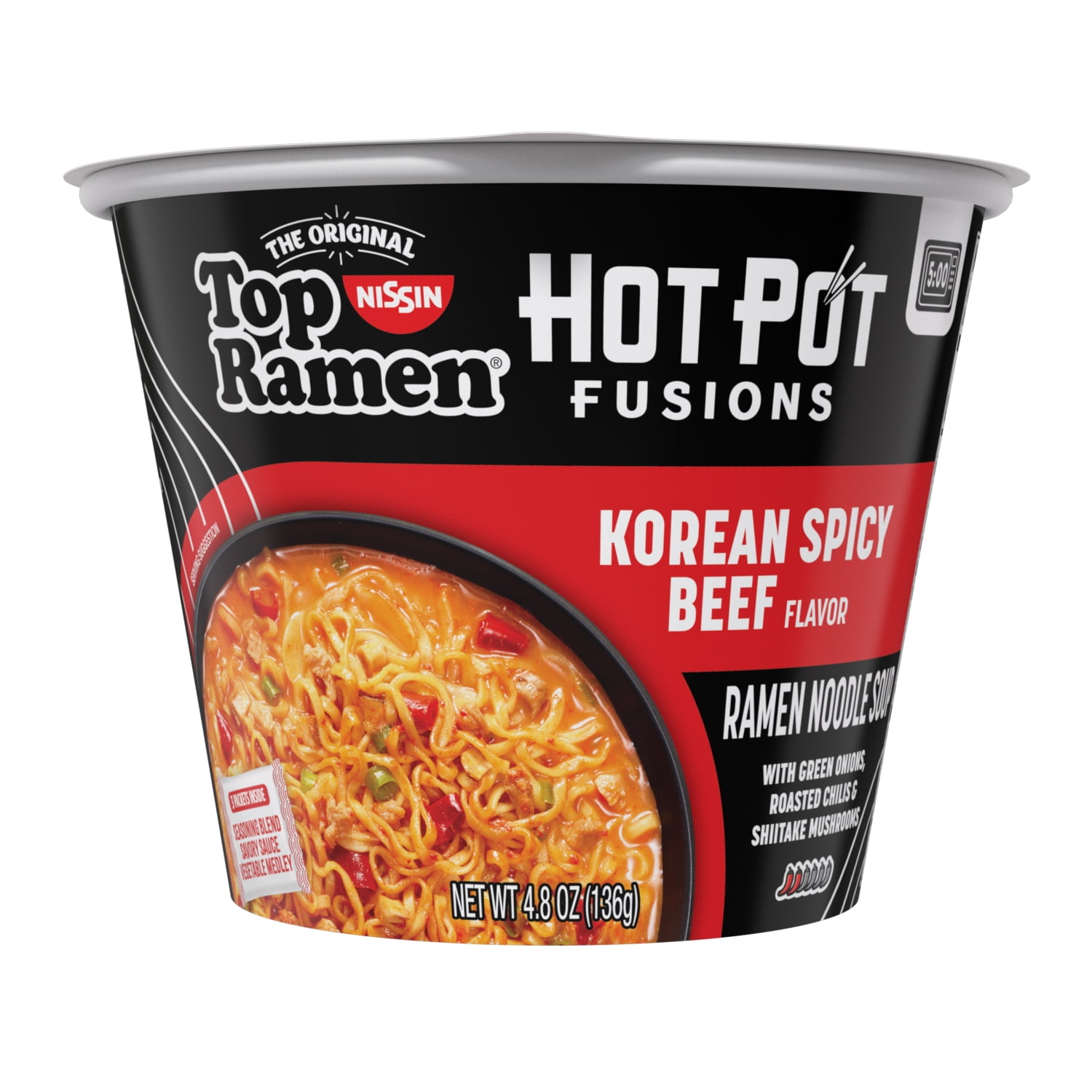 Top Ramen Hot Pot Fusions Korean Spicy Beef - Walmart.com