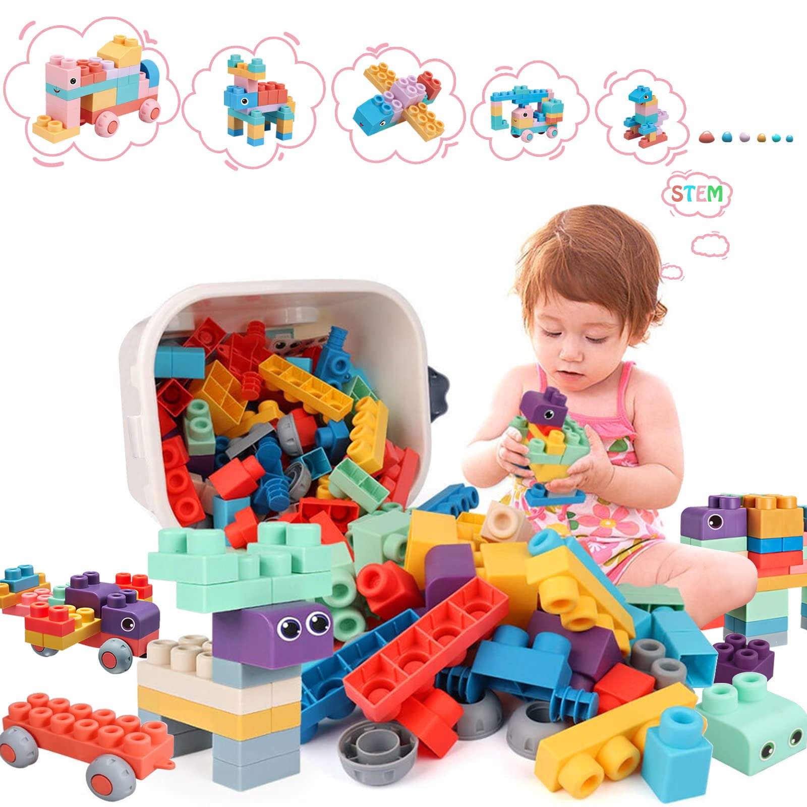 Top STEM Soft Building DHF10 Block Sets for Kids to 6 years old.Mega ...