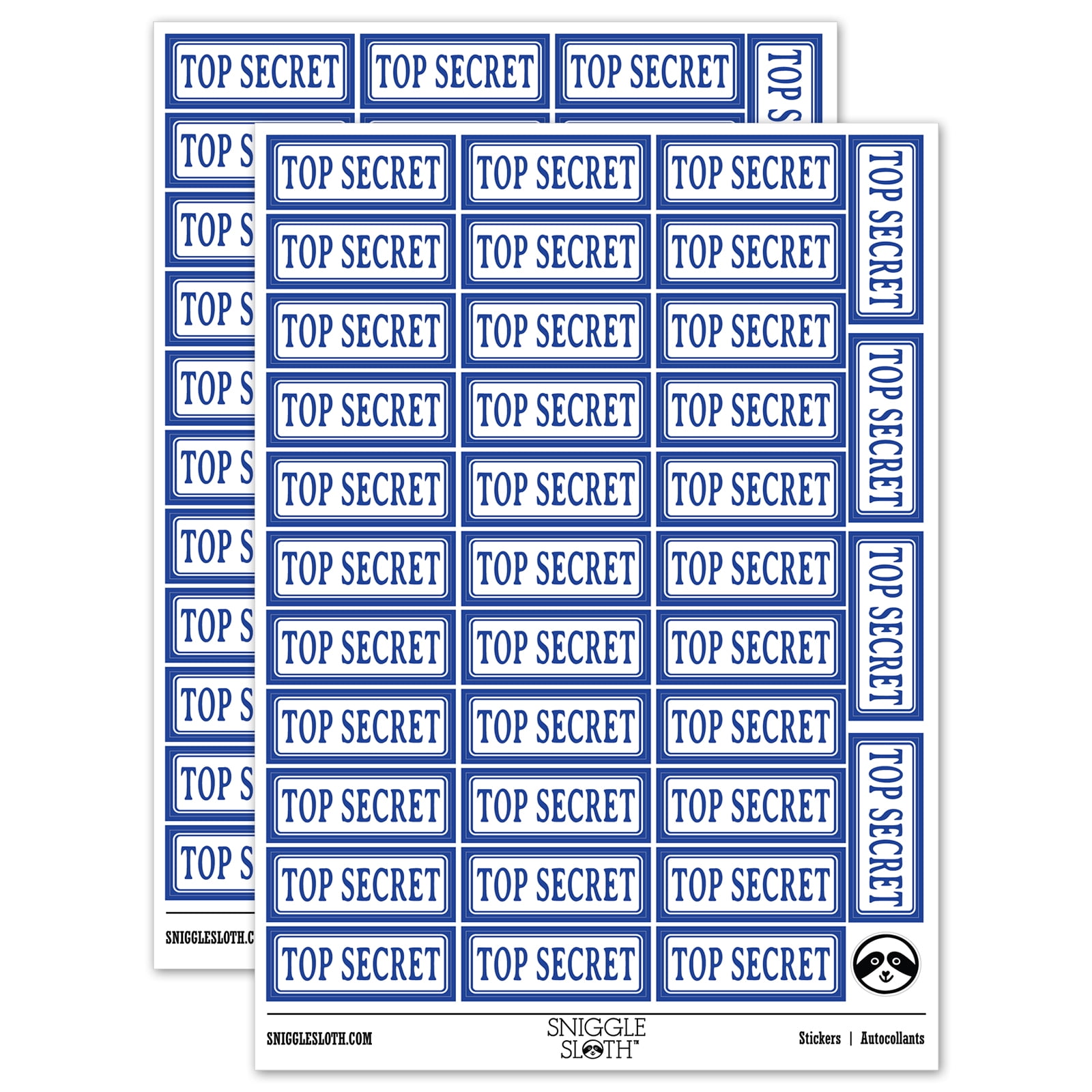 Top Secret Spy Document Sticker Set - Dark Blue - Matte Finish - 1.5 ...