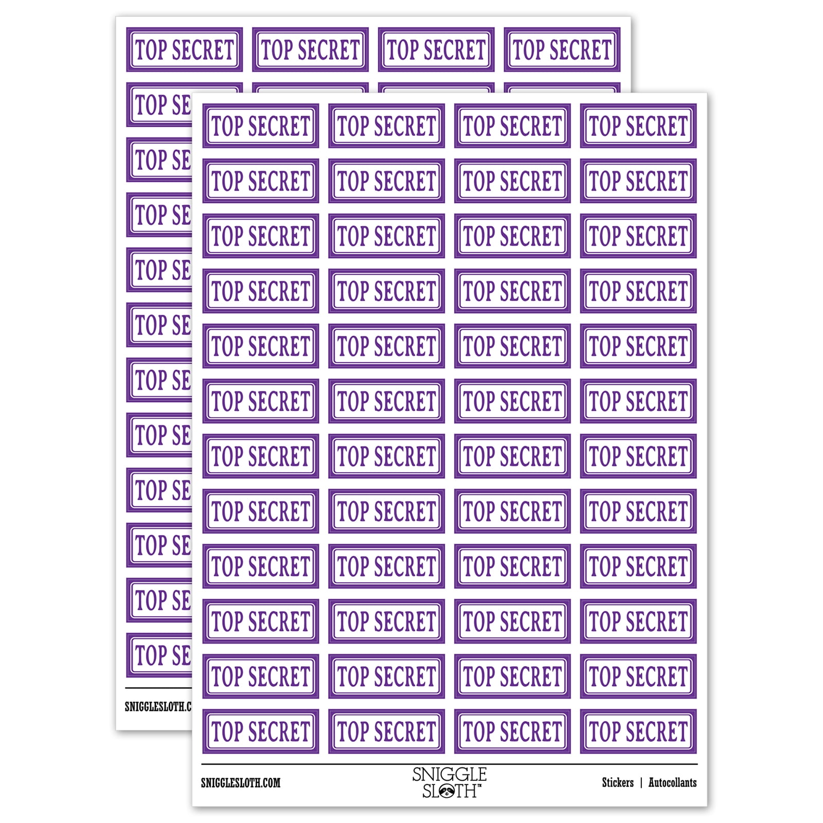 Top Secret Spy Document Sticker Set - Purple - Gloss Finish - 1.25 ...