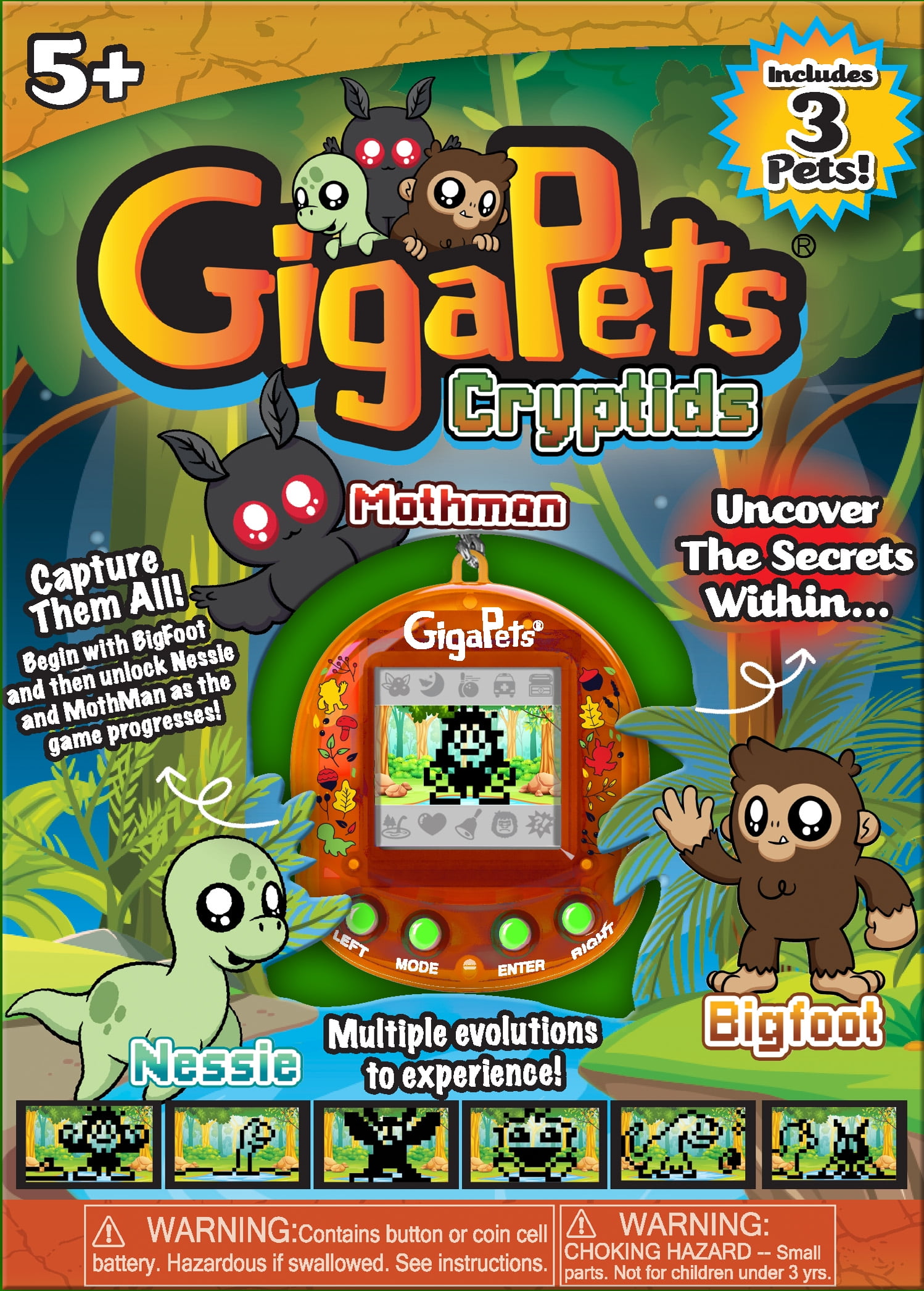 Top Secret Toys GigaPets Virtual Pet Cryptids Orange Product Width 2 Inches Walmart