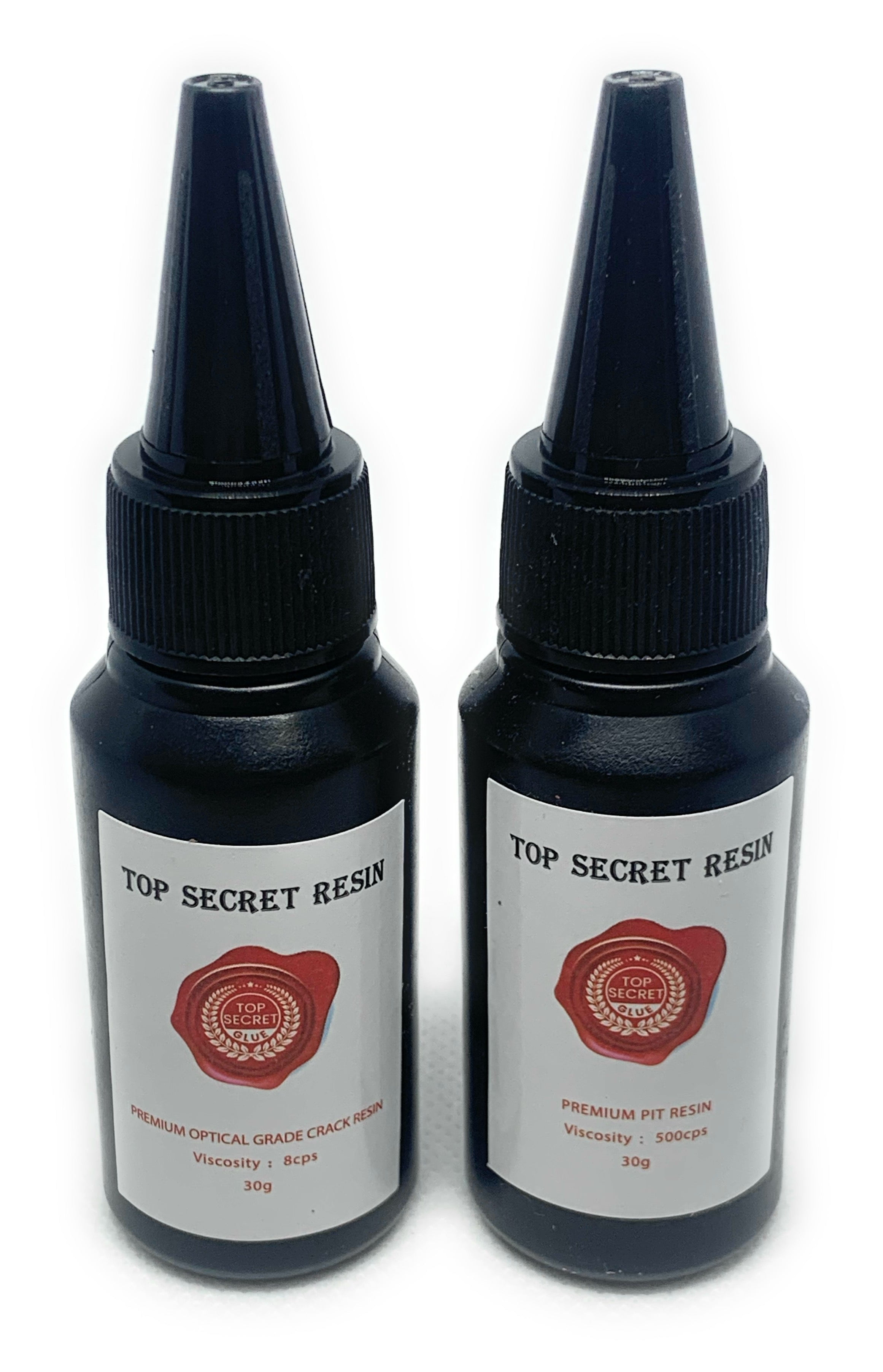 Top Secret UV Windshield Repair Resin (PIT REPAIR RESIN) and (CRACK ...