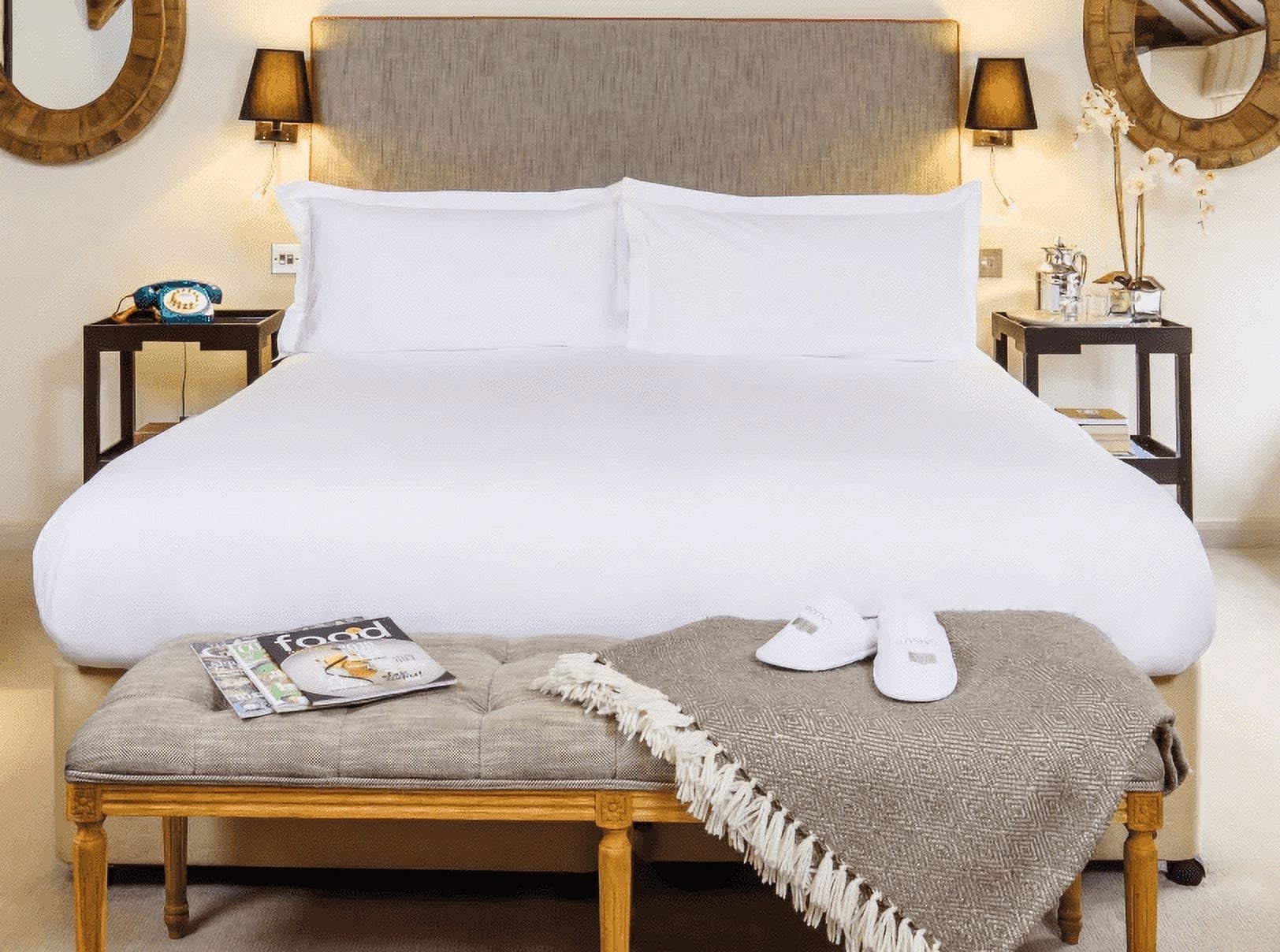 2 Count Embrace Jacquard Top Sheets White 108 x 92 King - Triple Bed ...