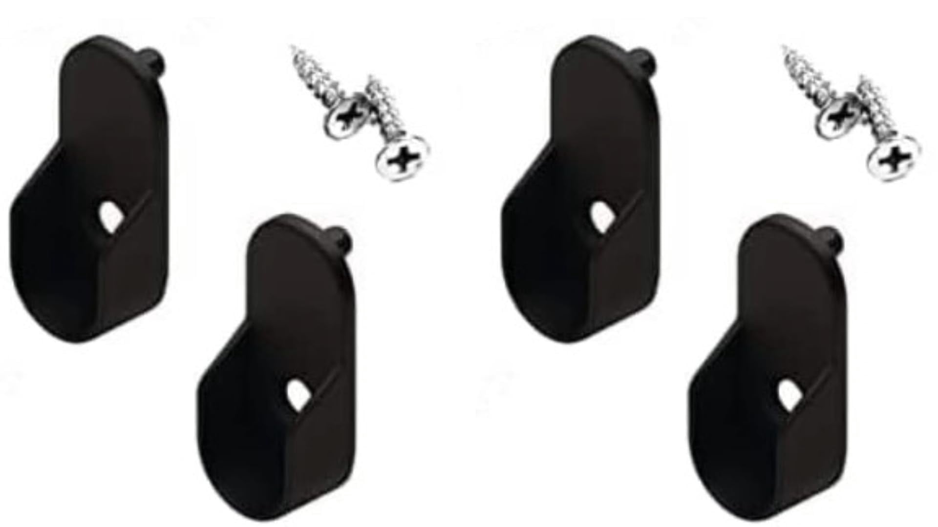 Top Shelf Hardware Premium Oval Wardrobe Closet Rod End Supports ...