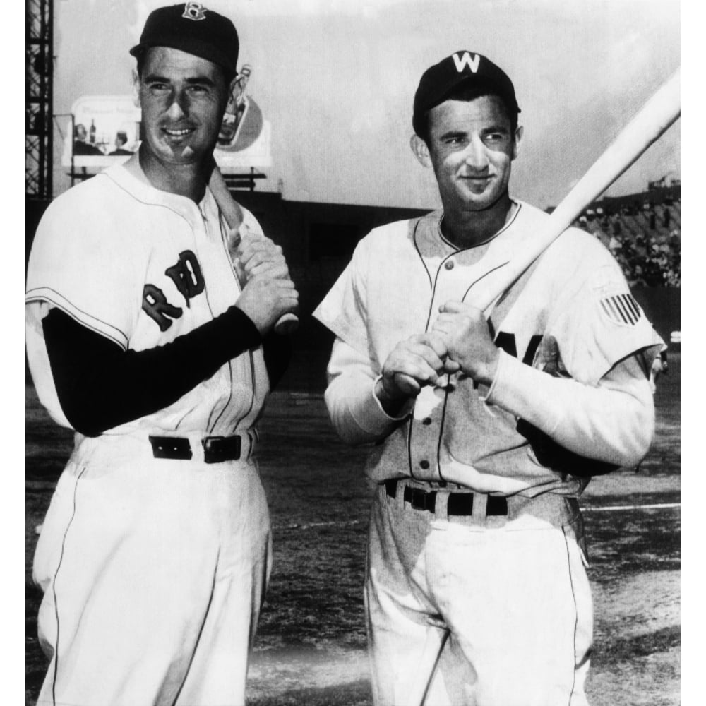 Top Sluggers. Ted Williams Of The Boston Red Sox And Mickey Vernon Of ...