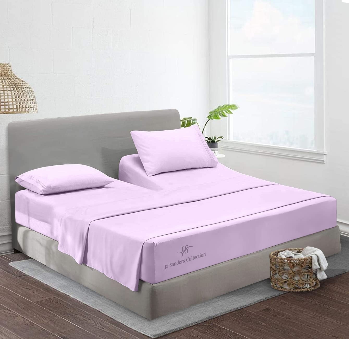 JS Sanders Collection 600TC Flex Top King Sheets for Sleep Number Bed ...