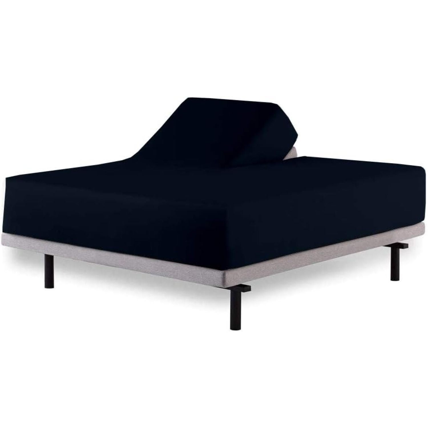 Top Split Queen-Navy Blue - Solid Sheet Set for Split-Head Adjustable ...