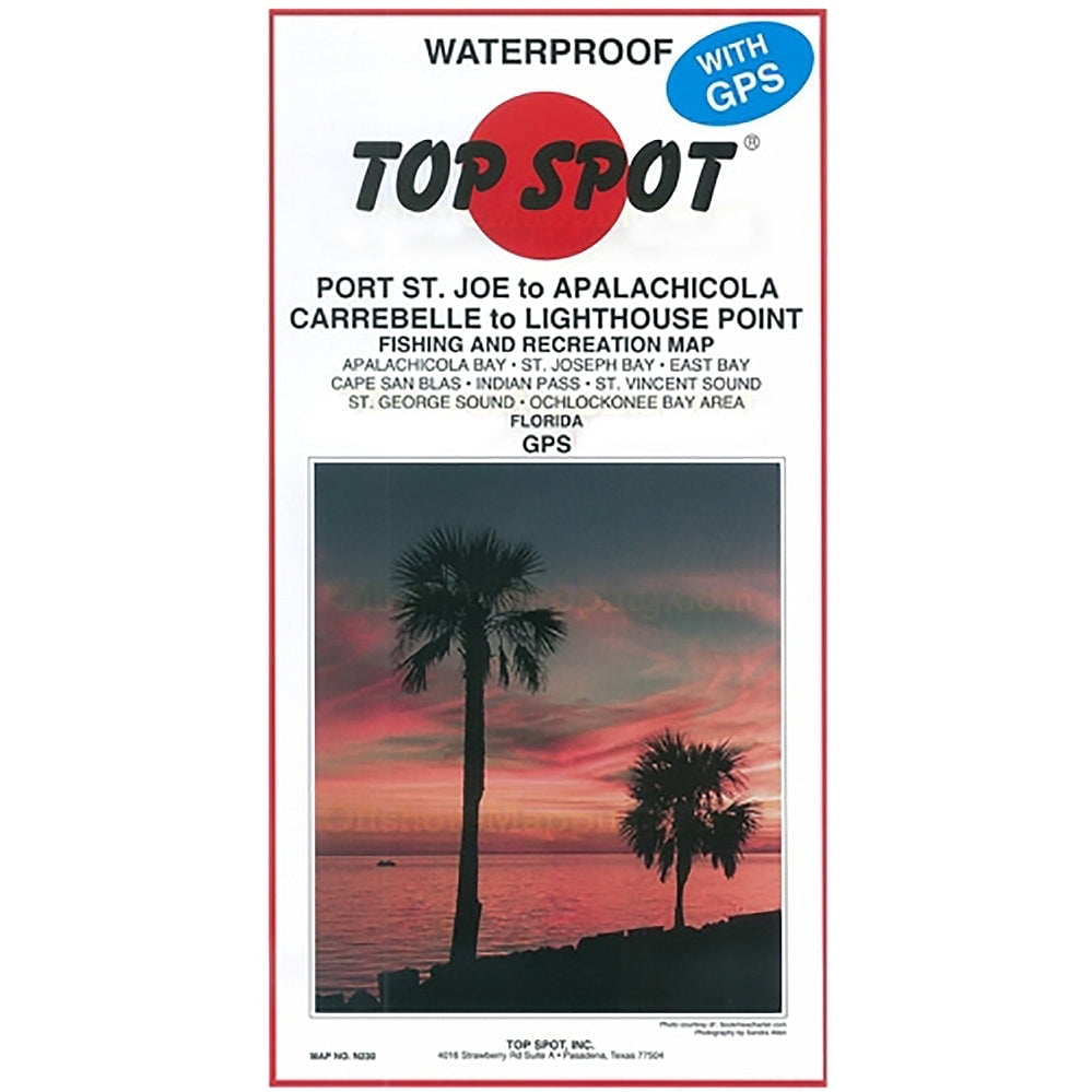 Top Spot Fishing Map N230, Port St. Joe to Apalachicola Maps - Walmart.com