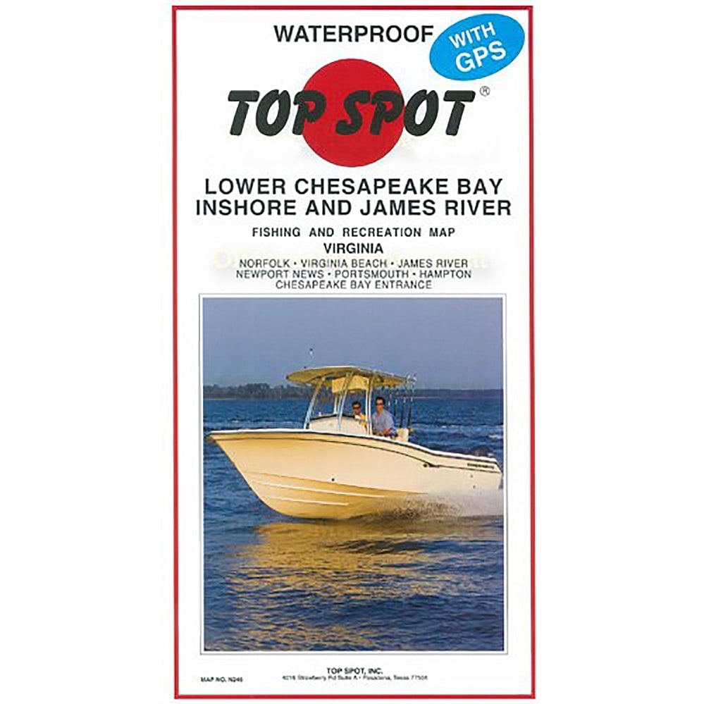 Top Spot Fishing Map N246, Virginia, Chesapeake Bay, James River ...