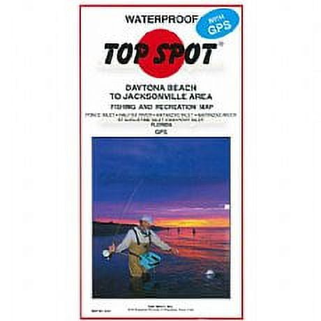 Free Shipping! Top Spot Waterproof Fishing Map Florida - Daytona ...