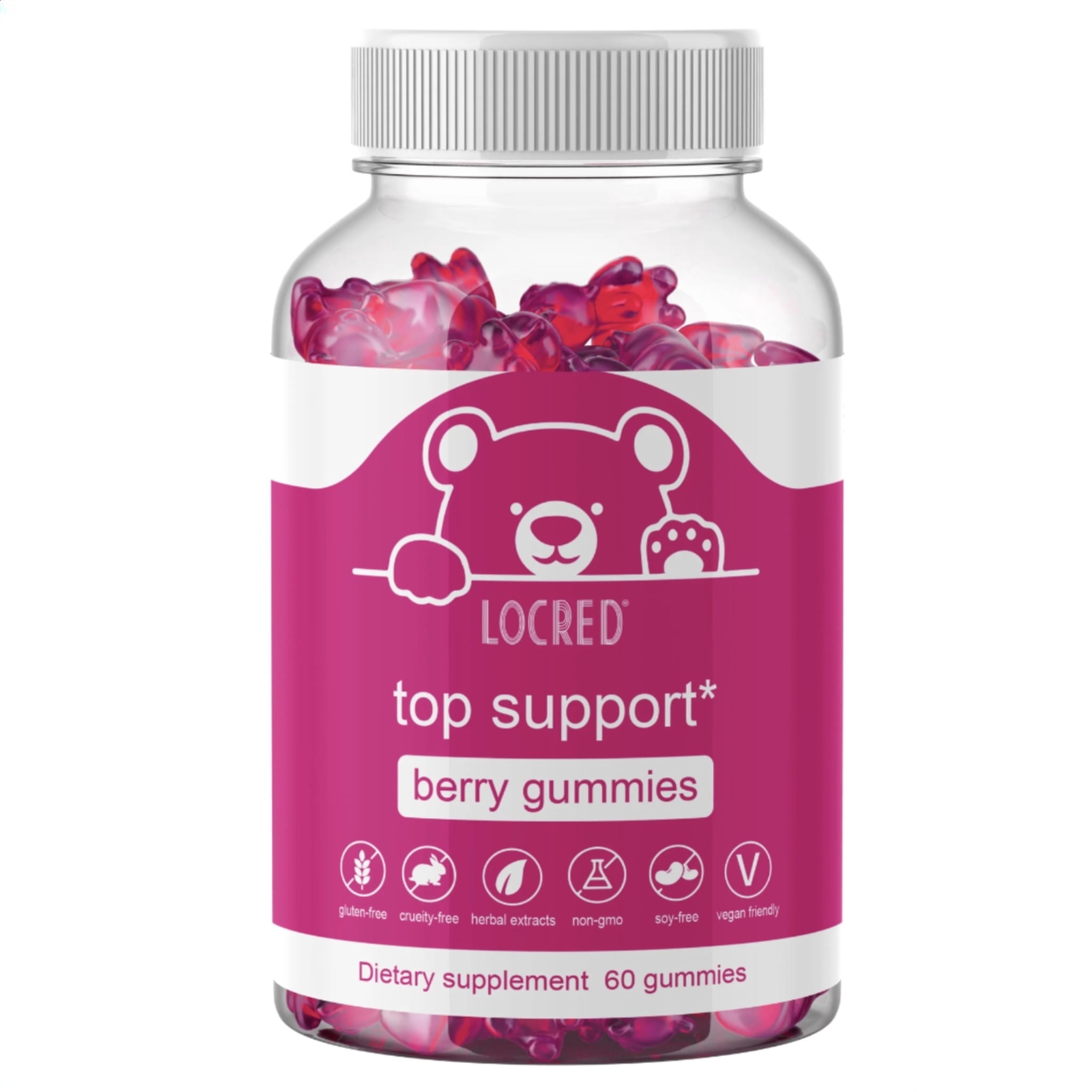 Top Support Berry Gummies, Dietary Supplement 60 Gummy for Women ...
