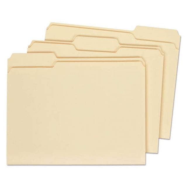 Top Tab Manila File Folders, 1/3-Cut Tabs: Assorted, Letter Size, 1 ...