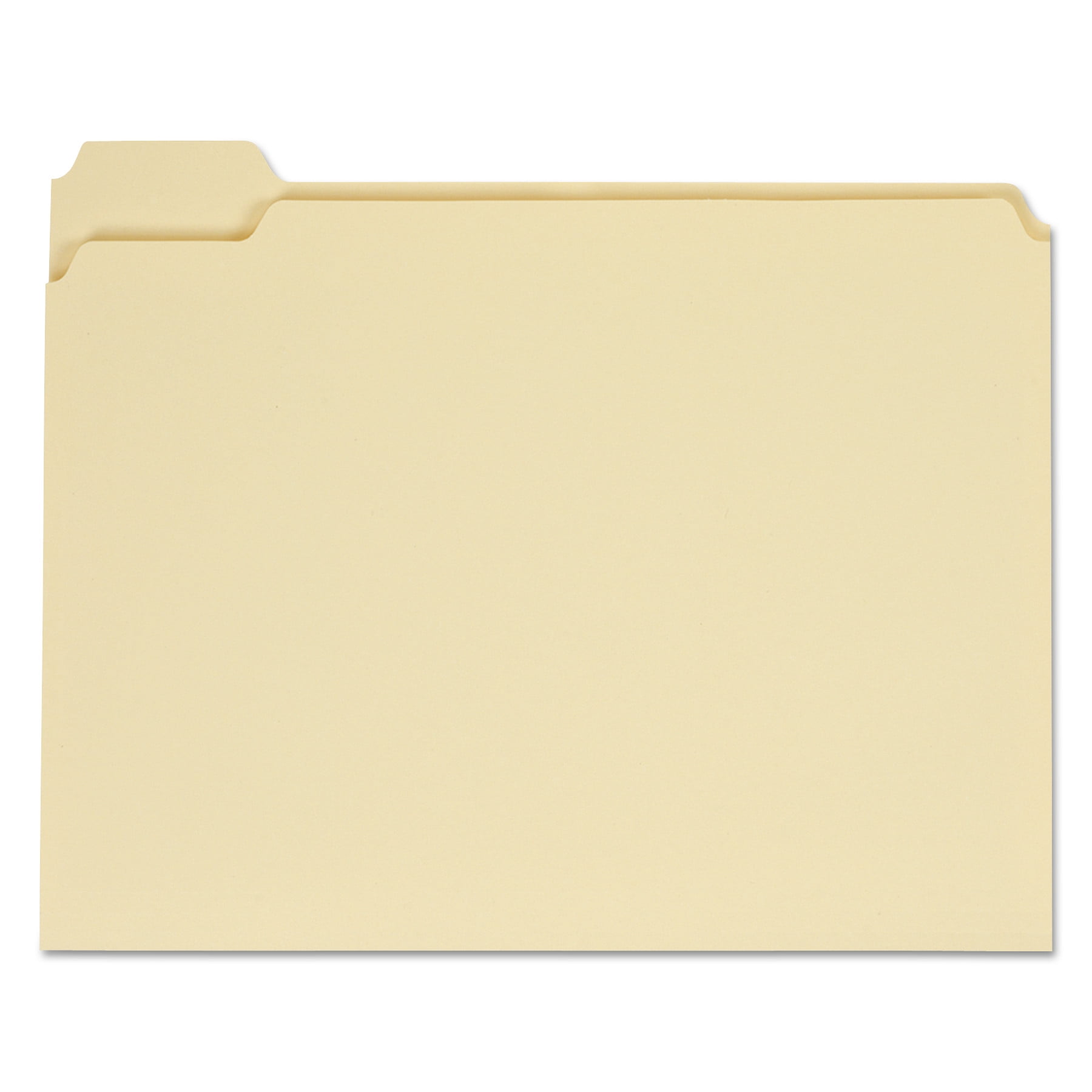 Top Tab Manila File Folders, 1/5-Cut Tabs, Assorted Positions, Letter ...