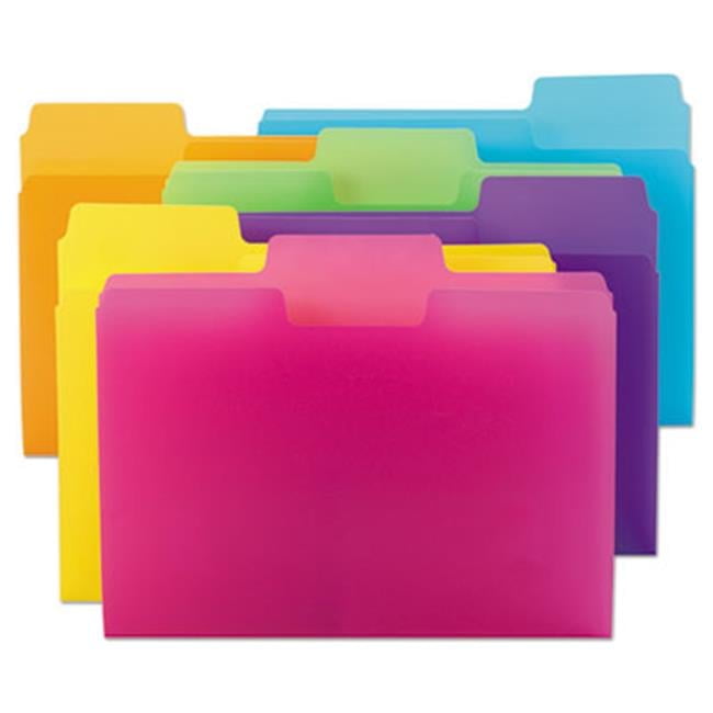 Top Tab Poly Assorted Color File Folders - Pack of 18 - Walmart.com