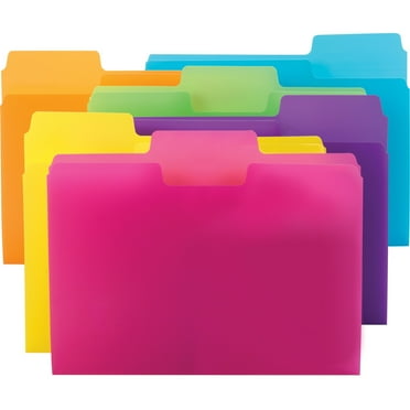Smead Poly File Jackets 1"Exp Asst Colors 10/PK Letter (89610 ...