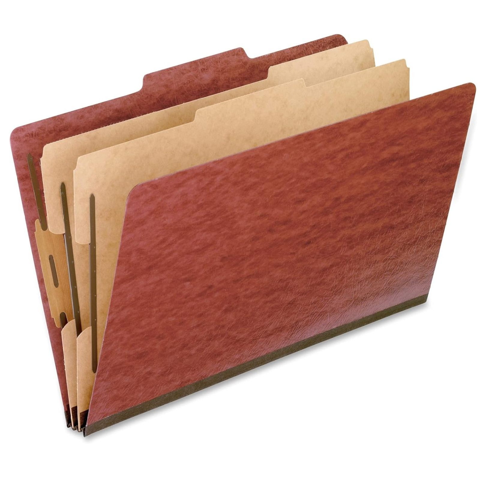 Top-Tab Pressboard Classification Folders, 2/5 Cut, Legal Size, Brick ...