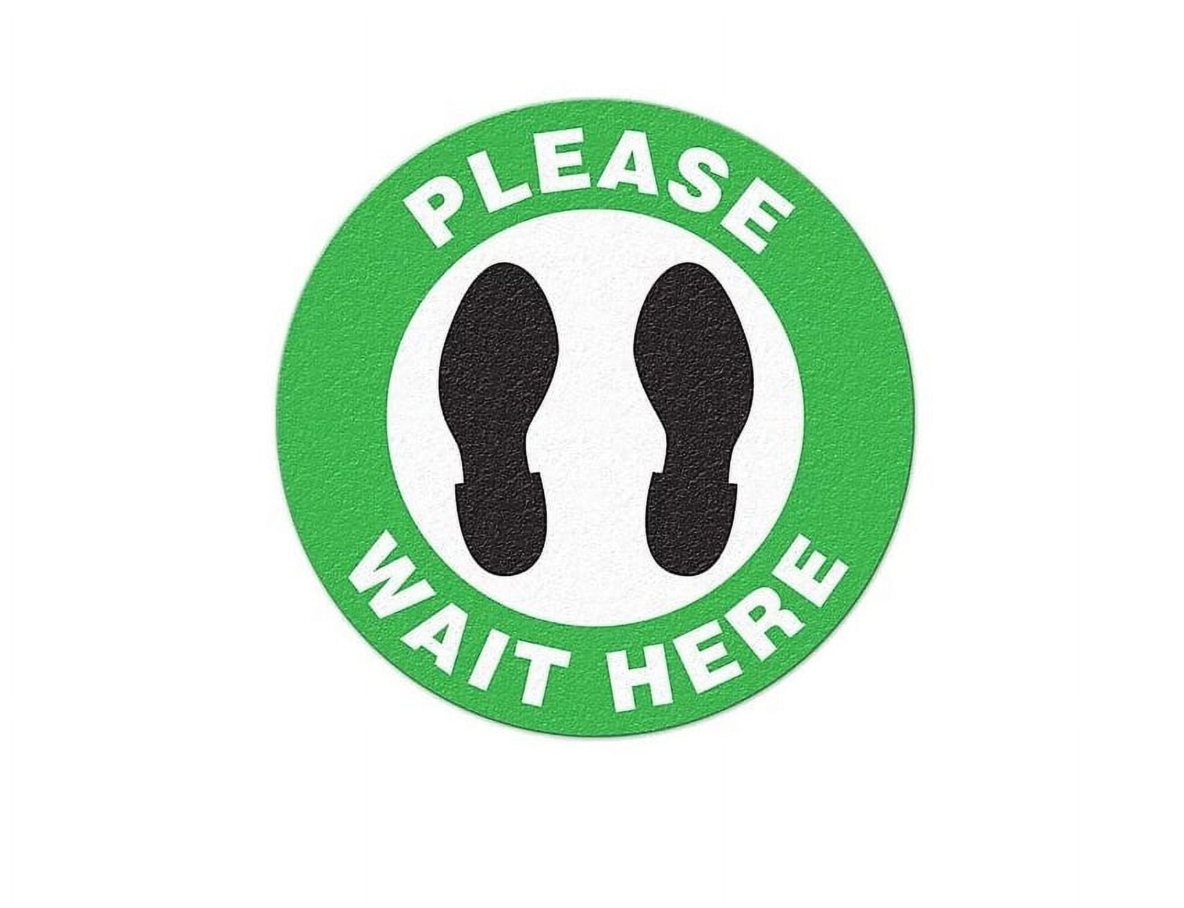 PLEASE WAIT HERE FLOOR SIGN (17 DI - Walmart.com