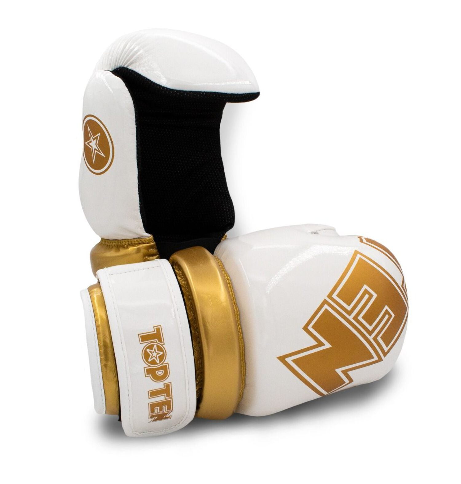 Top Ten Open-Hand Gloves, white/gold - Walmart.com