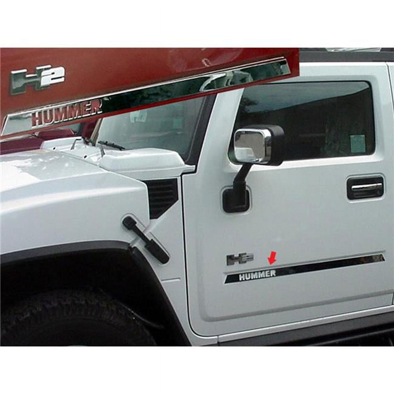 Top Trim H3 Stainless Steel Hummer Body Molding Trim Kit - Walmart.com