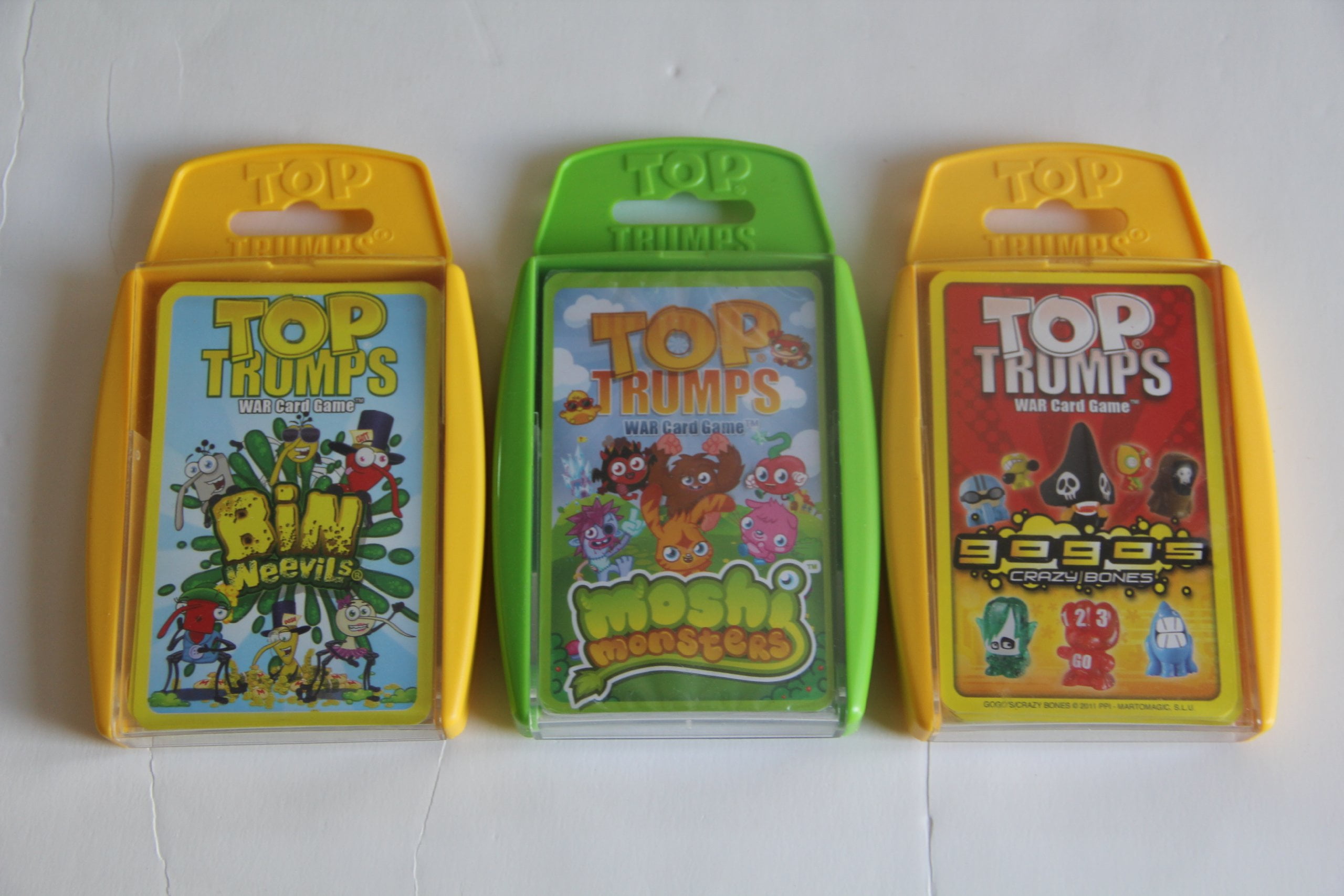 Top Trumps Fun 3 Pack - Go Go Crazy Bones, Bin Weevils, Moshi Monsters ...