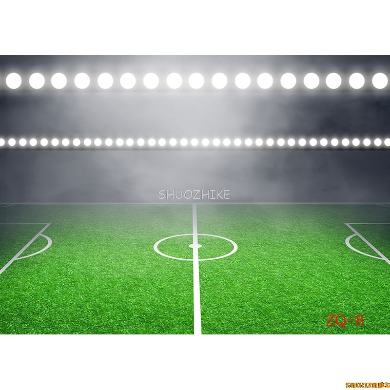 Top View Of Football Field With White Lines And Grass Photography ...