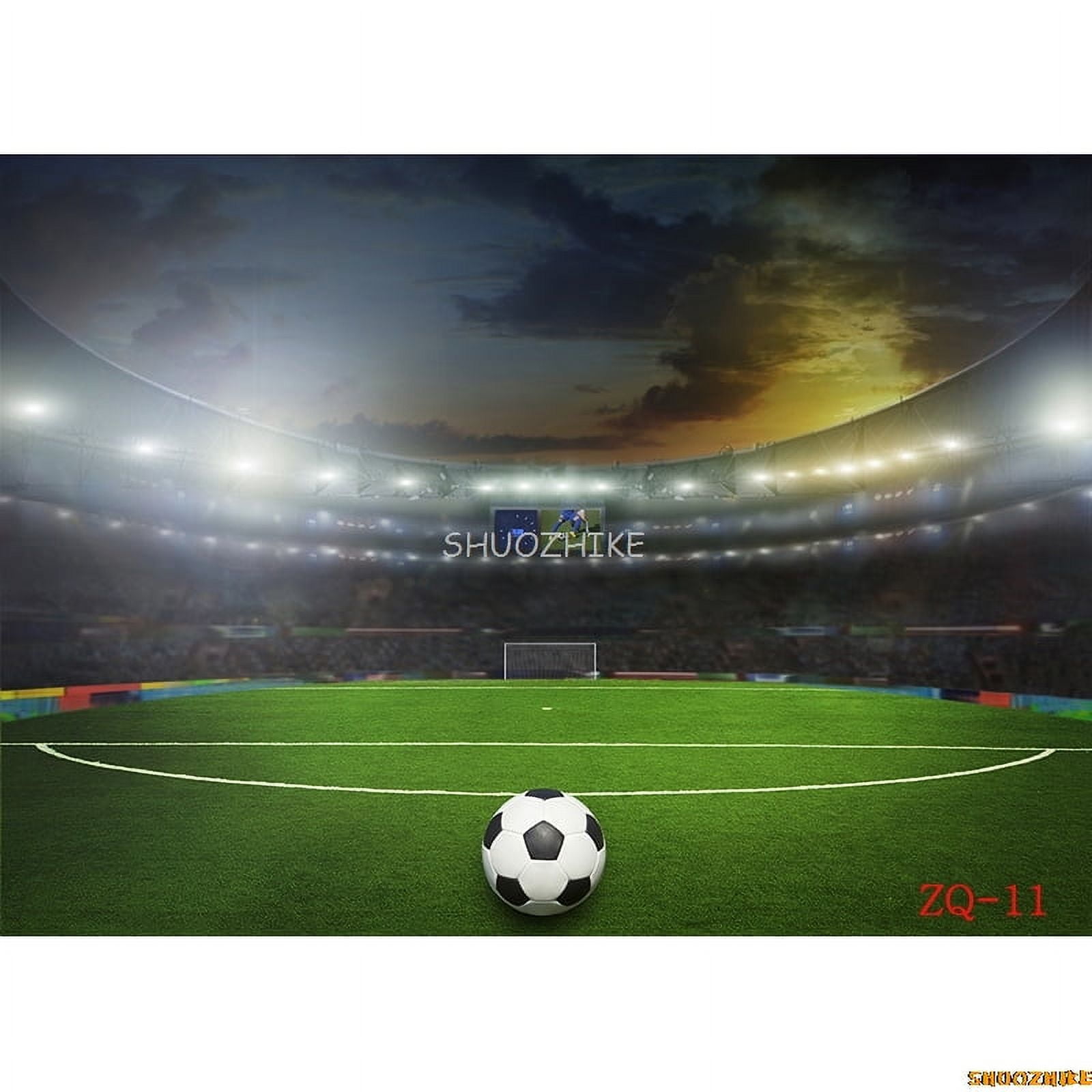 Top View Of Football Field With White Lines And Grass Photography ...