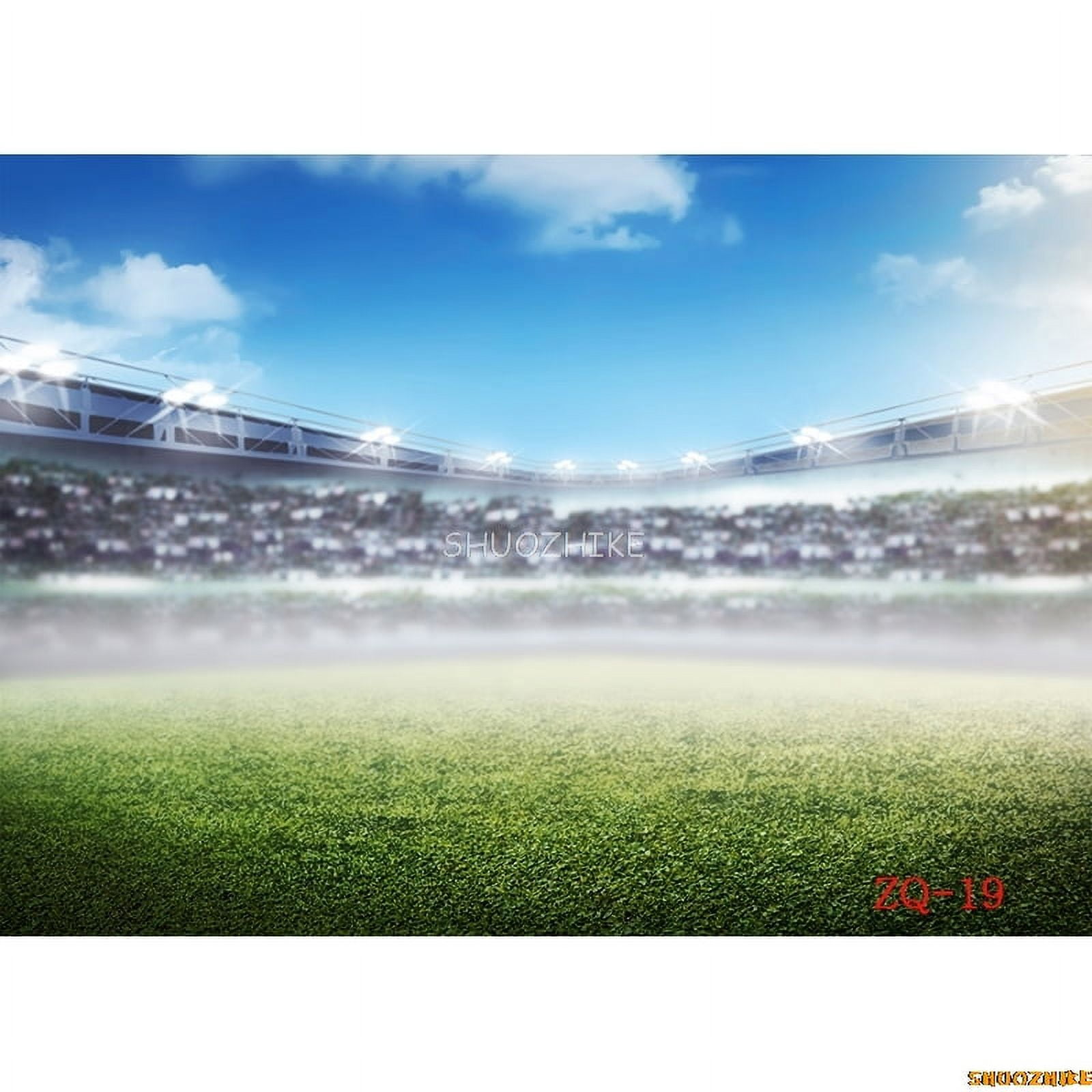 Top View Of Football Field With White Lines And Grass Photography ...