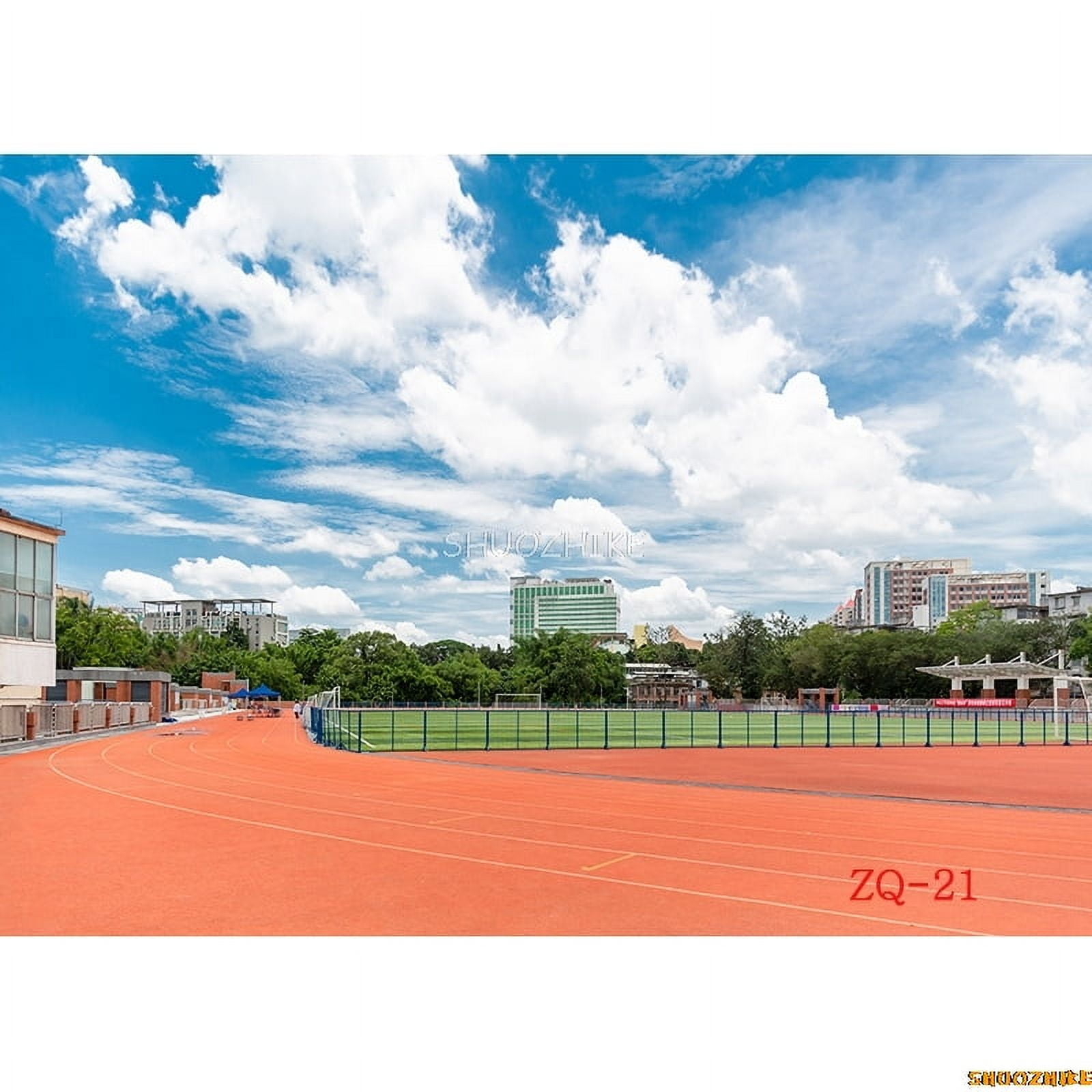 Top View Of Football Field With White Lines And Grass Photography ...