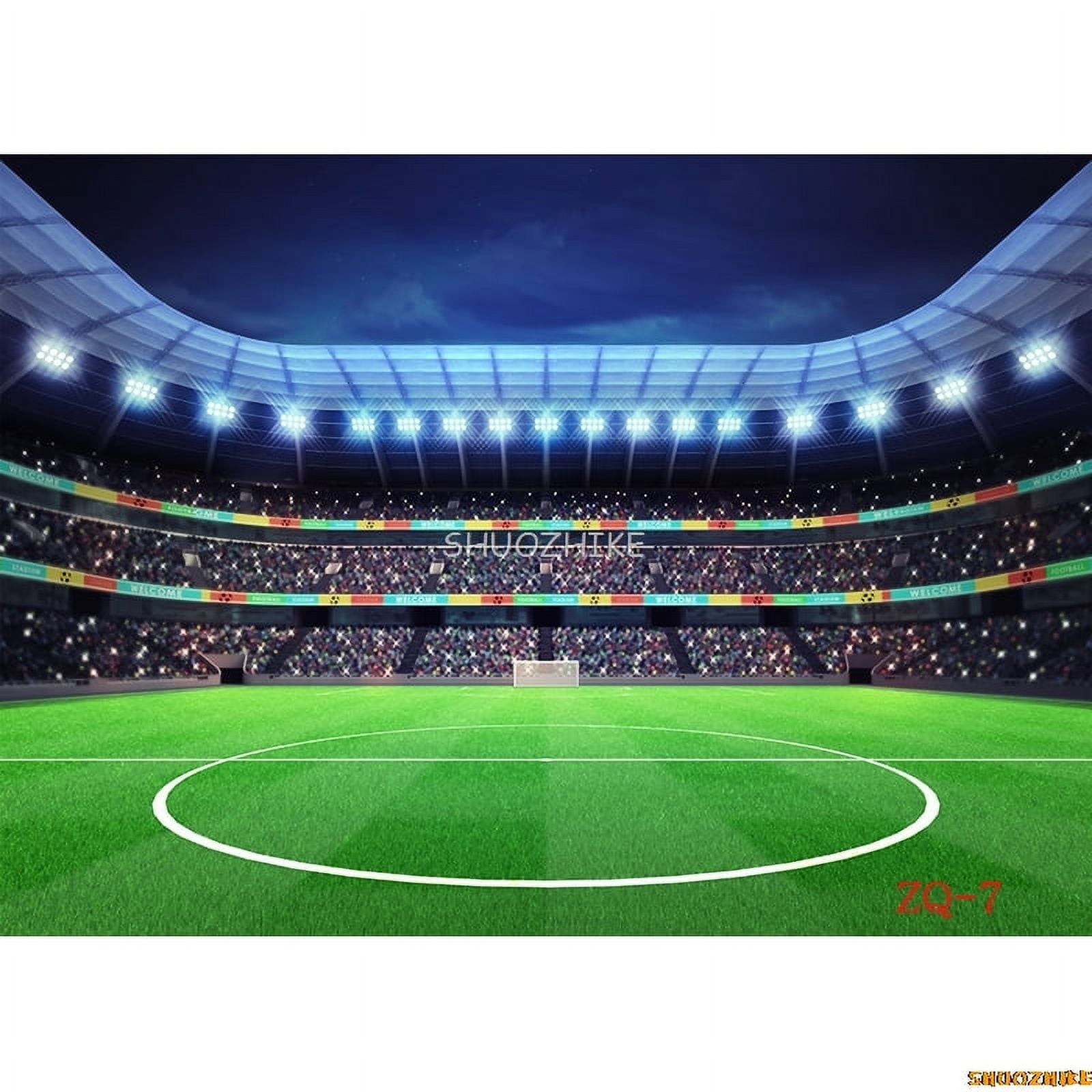 Top View Of Football Field With White Lines And Grass Photography ...