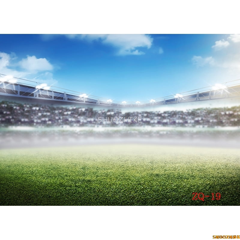 Top View Of Football Field With White Lines And Grass Photography ...