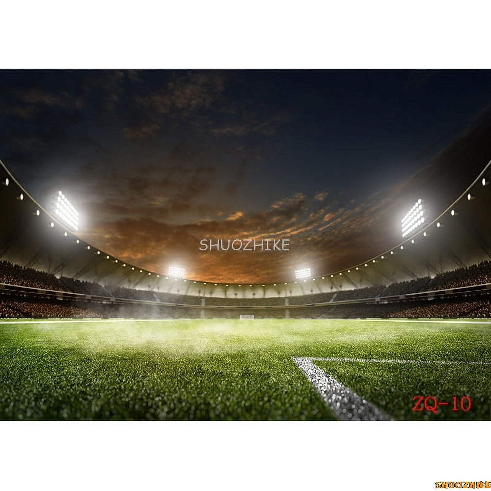 Top View Of Football Field With White Lines And Grass Photography ...