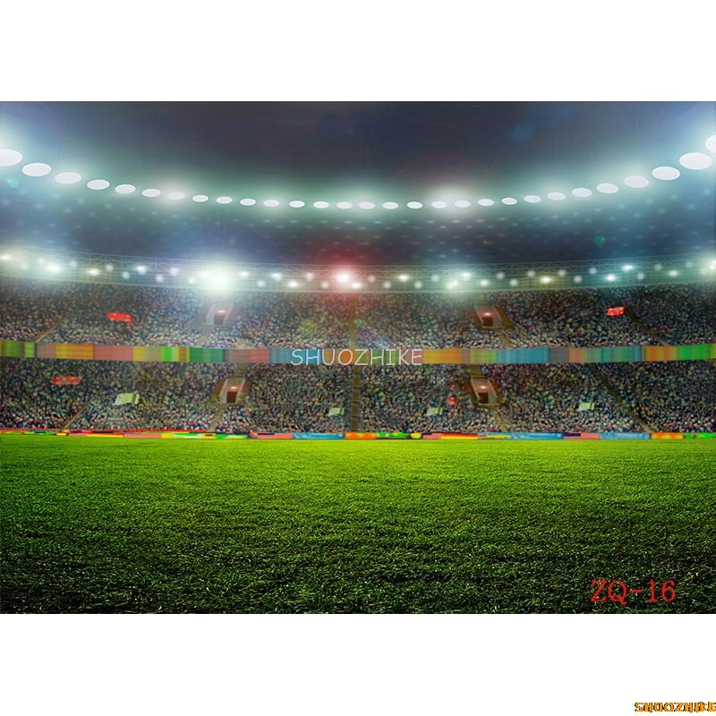 Top View Of Football Field With White Lines And Grass Photography ...