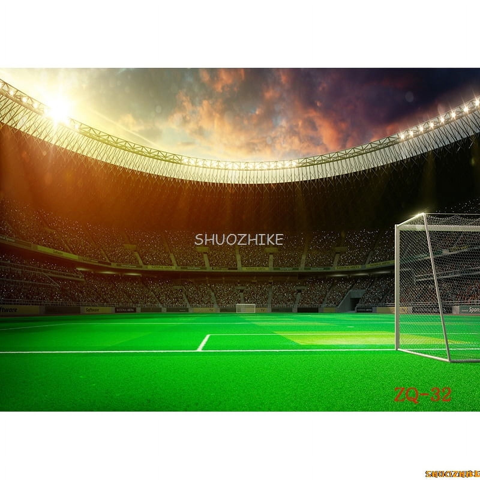 Top View Of Football Field With White Lines And Grass Photography ...