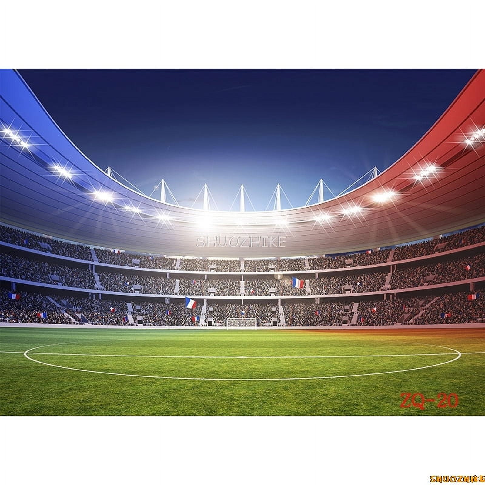 Top View Of Football Field With White Lines And Grass Photography ...