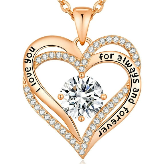 Top-keivon Preserved Rose Box with Crystal Heart Necklace -Real Red ...