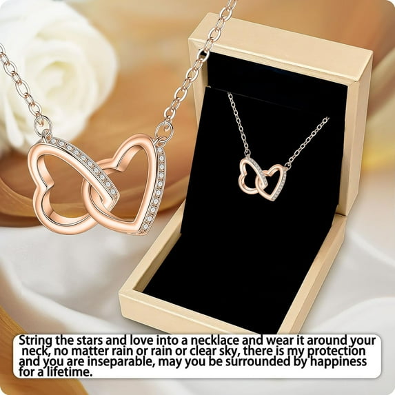 Top-keivon Preserved Rose Box with Crystal Heart Necklace -Real Red ...