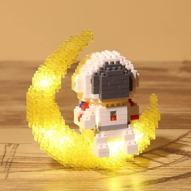 Top-kevin Astronaut Micro Building Blocks with Light Building Toy ...