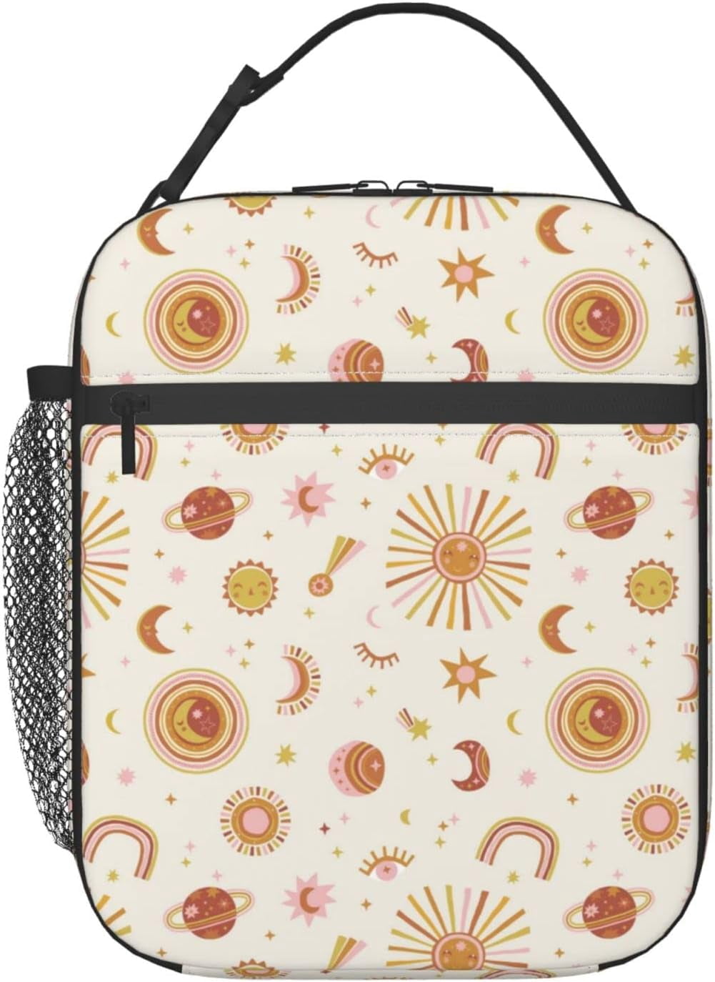 Top-kevin Boho Sun Moon Rainbow Stars Planet Print Lunch Box Insulated ...