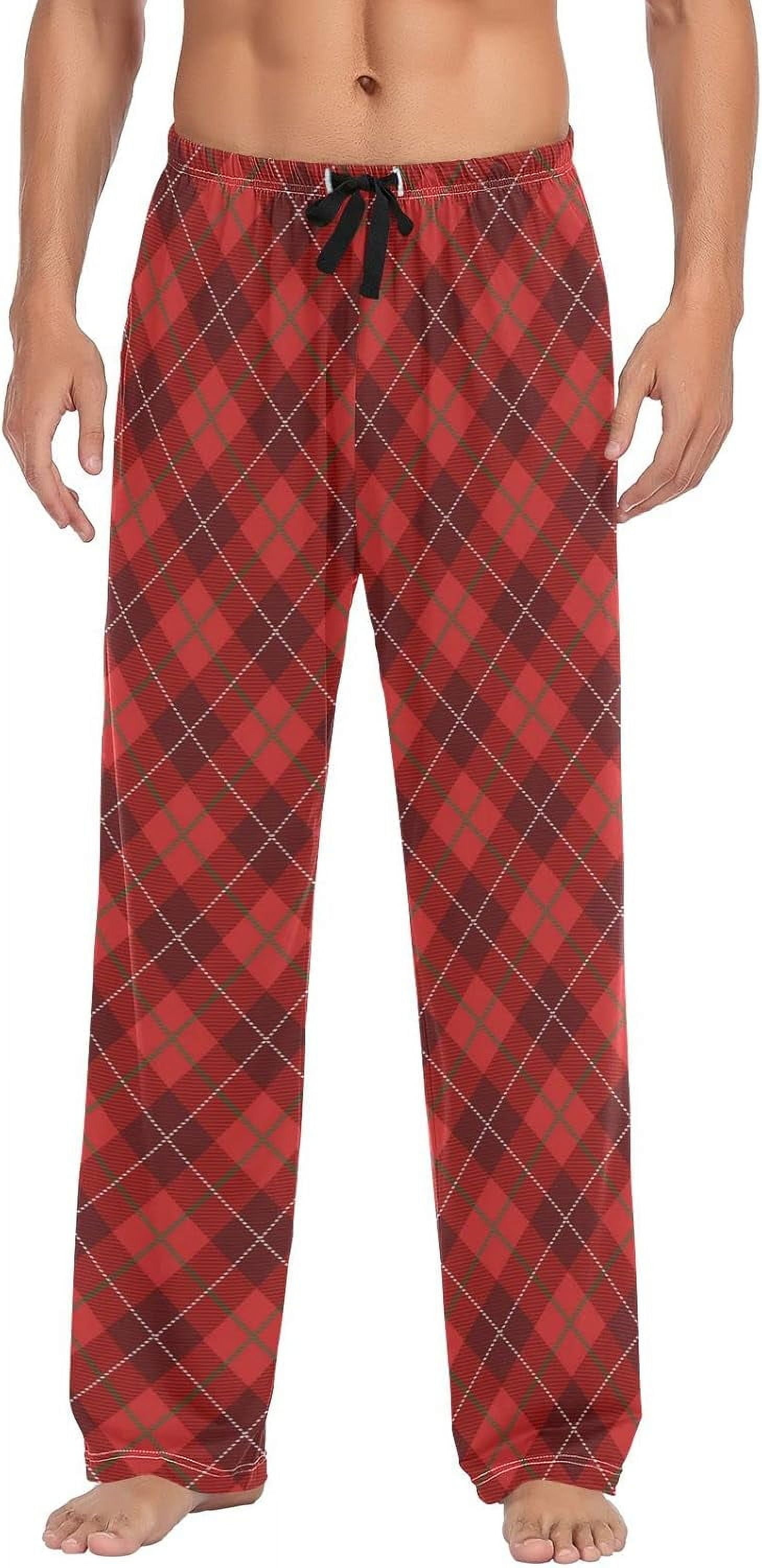 Top-kevin Buffalo Plaid Check Blue Green Pajama Pants Mens Lounge Pants ...
