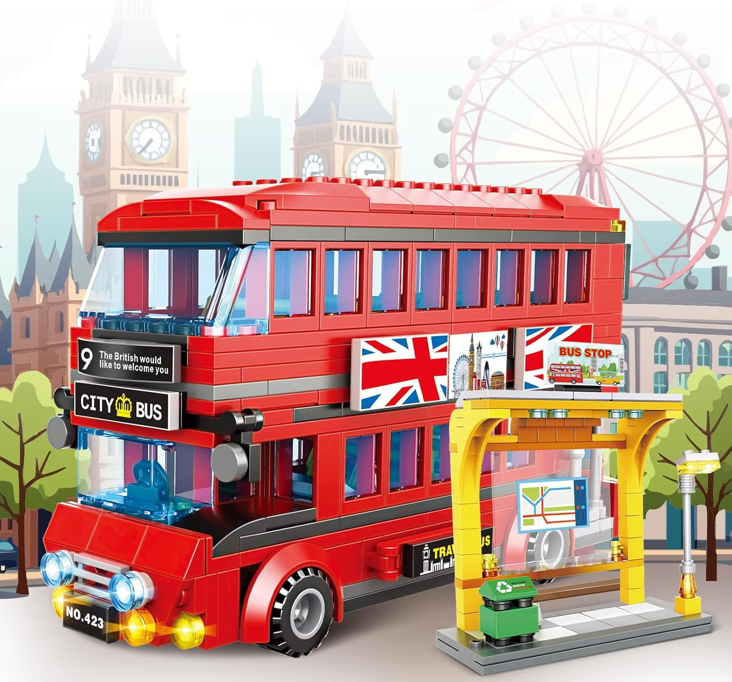 Top-kevin Bus Building Blocks Set for Adult 518PCS Creative Vehicle ...