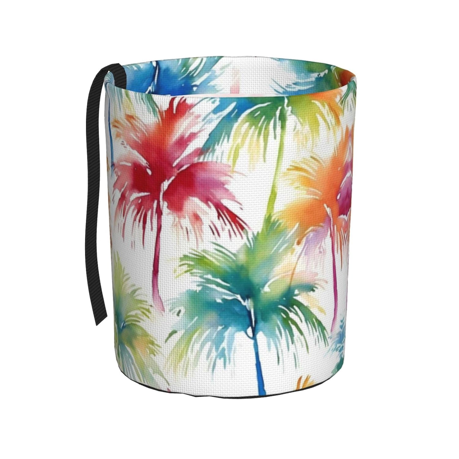 Top-kevin Car Trash Can Colored Rainbow Tropical Tree Waterproof Trash ...