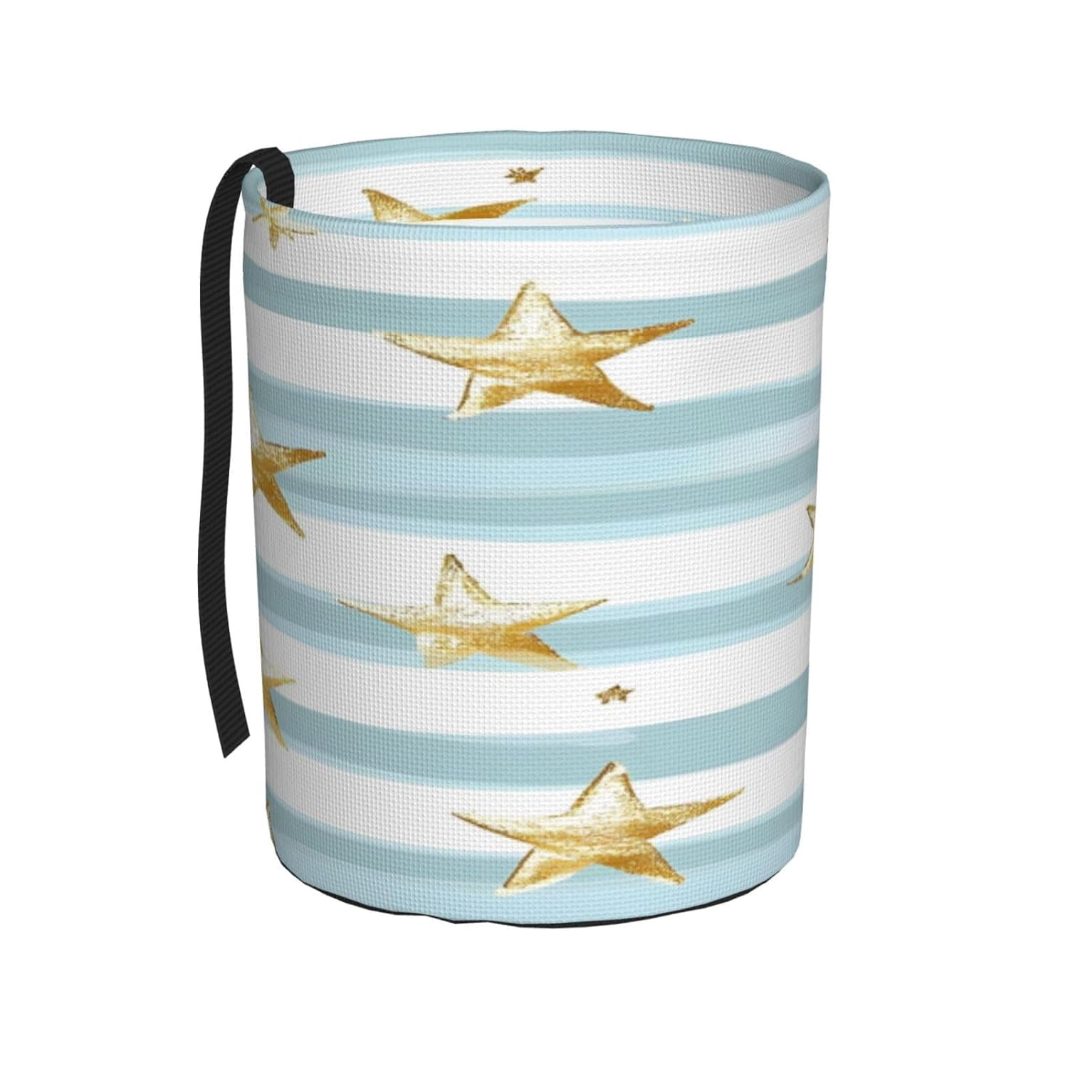 Top-kevin Car Trash Can Golden Stars Light Blue Stripes Waterproof ...