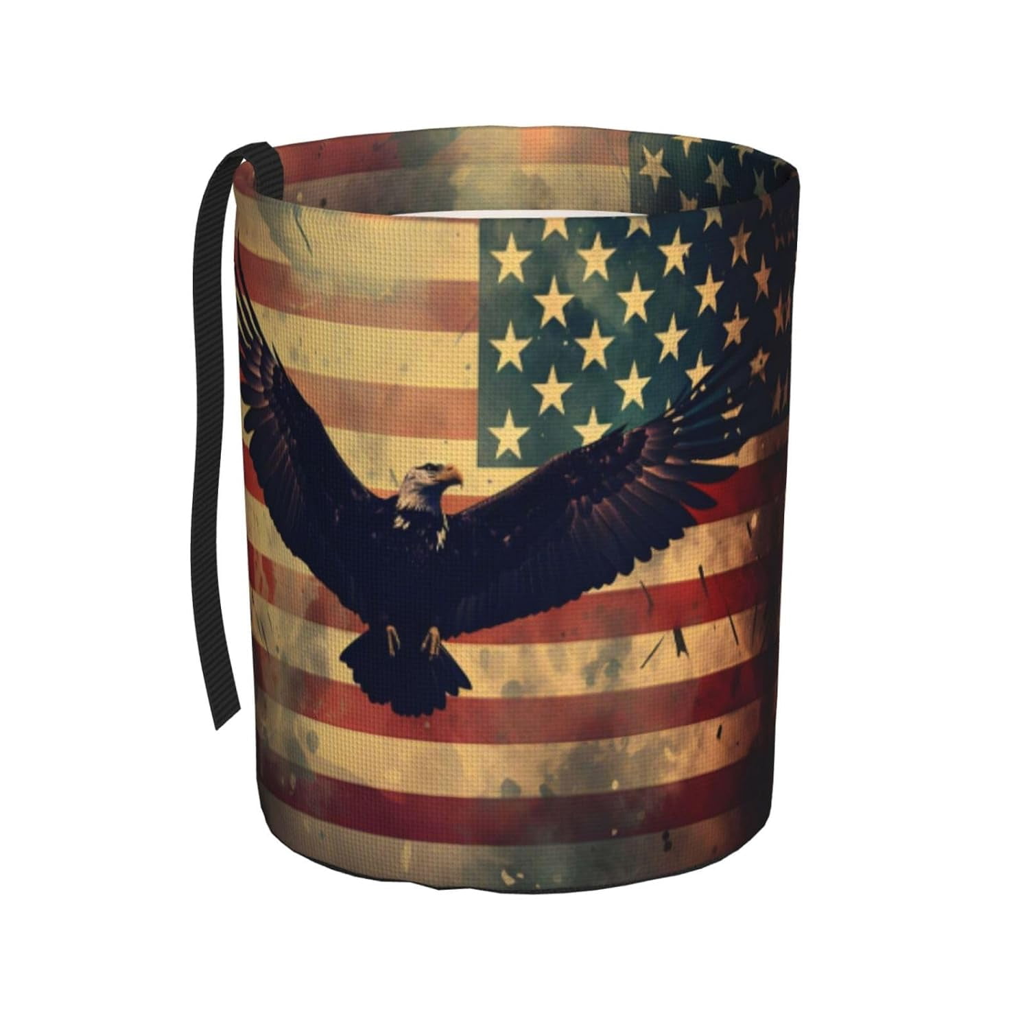 Top-kevin Car Trash Can Independense Day Star USA Flag Small Car Trash ...