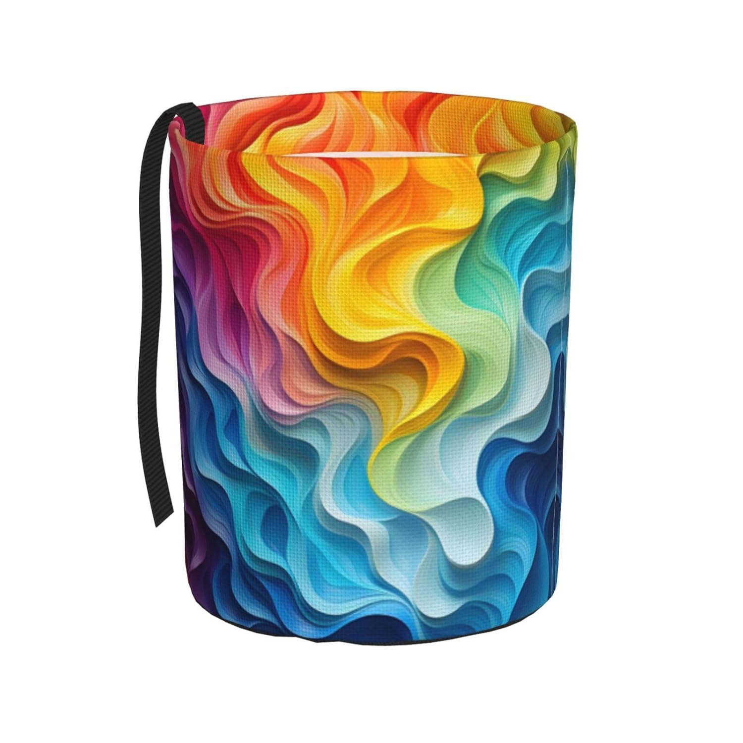 Top-kevin Car Trash Can Rainbow Curve Stripe Small Car Trash Bin for ...